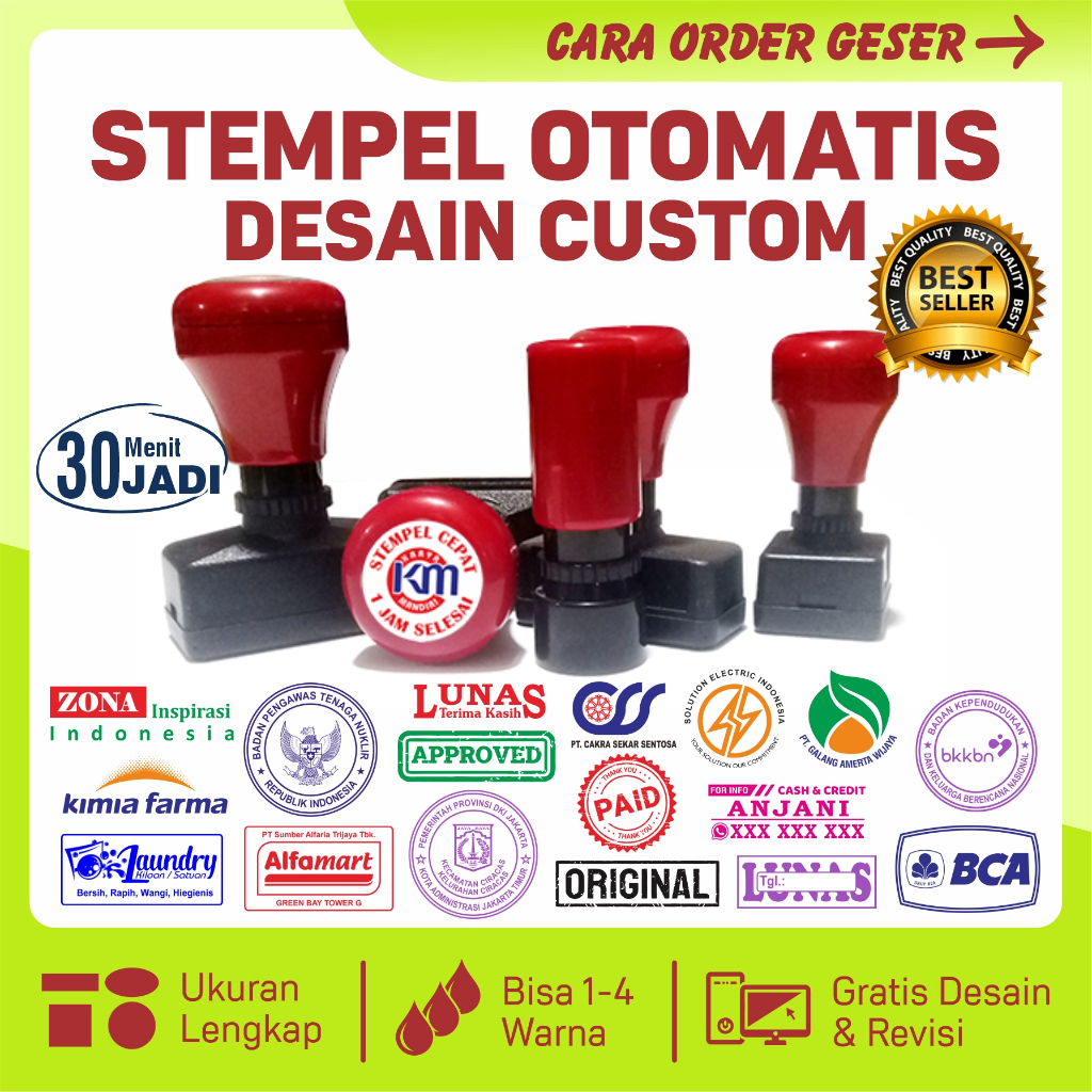 Jual Stempel Flash | Stempel Otomatis | Stempel Custom | Stempel Warna |Desain Bisa Custo ...