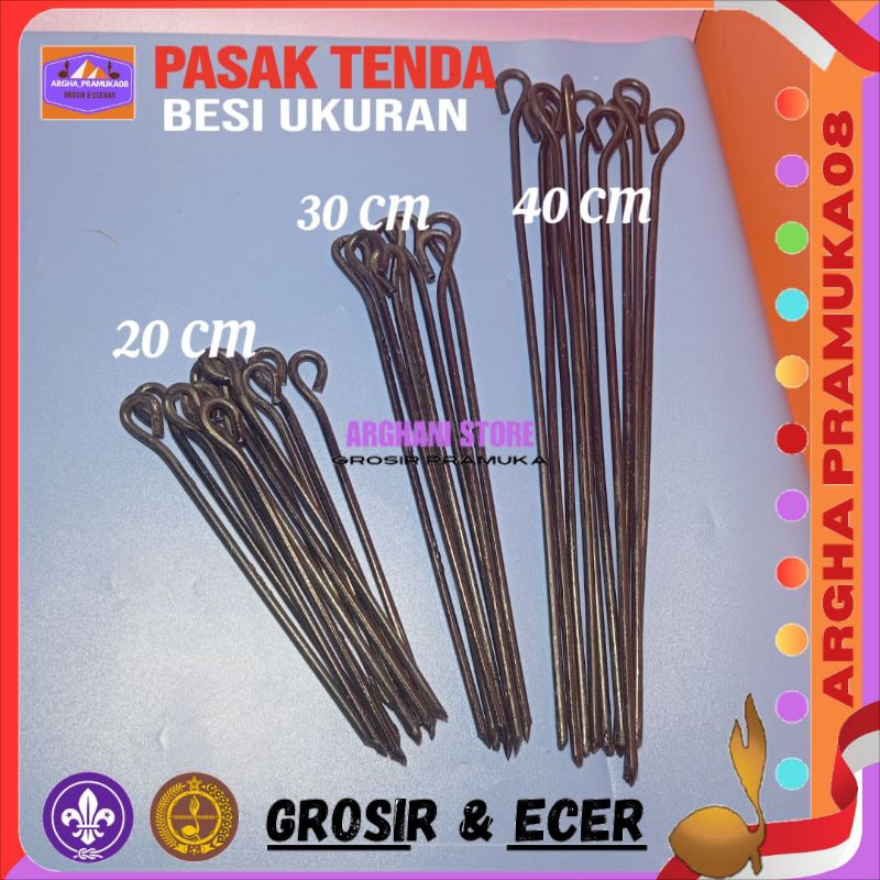 Jual Pasak Tenda Besi Pramuka/Patok Tenda Besi Berbagai Variasi Ukuran ...