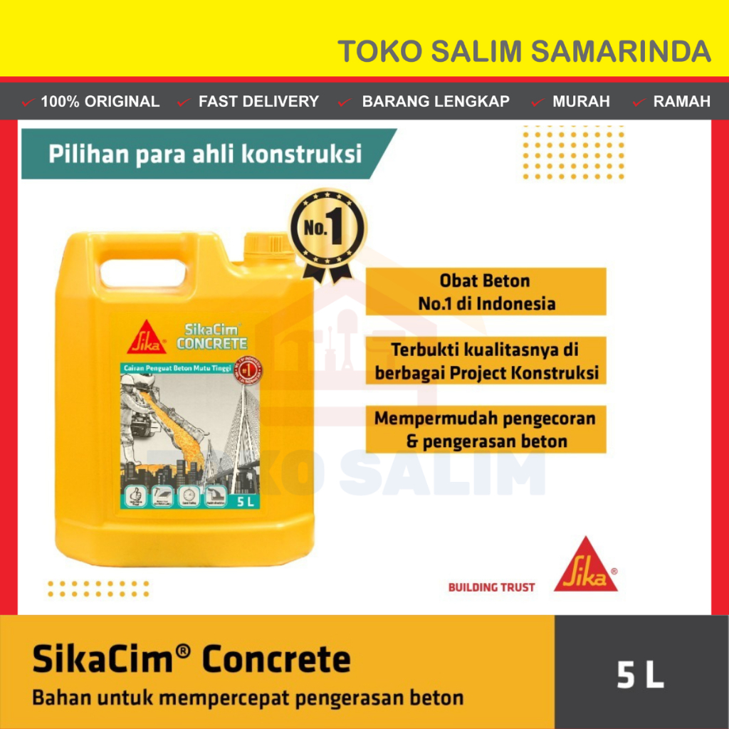 Jual SIKA Sikacim Concrete Additive Obat Cor Beton Cepat Keras Cairan ...