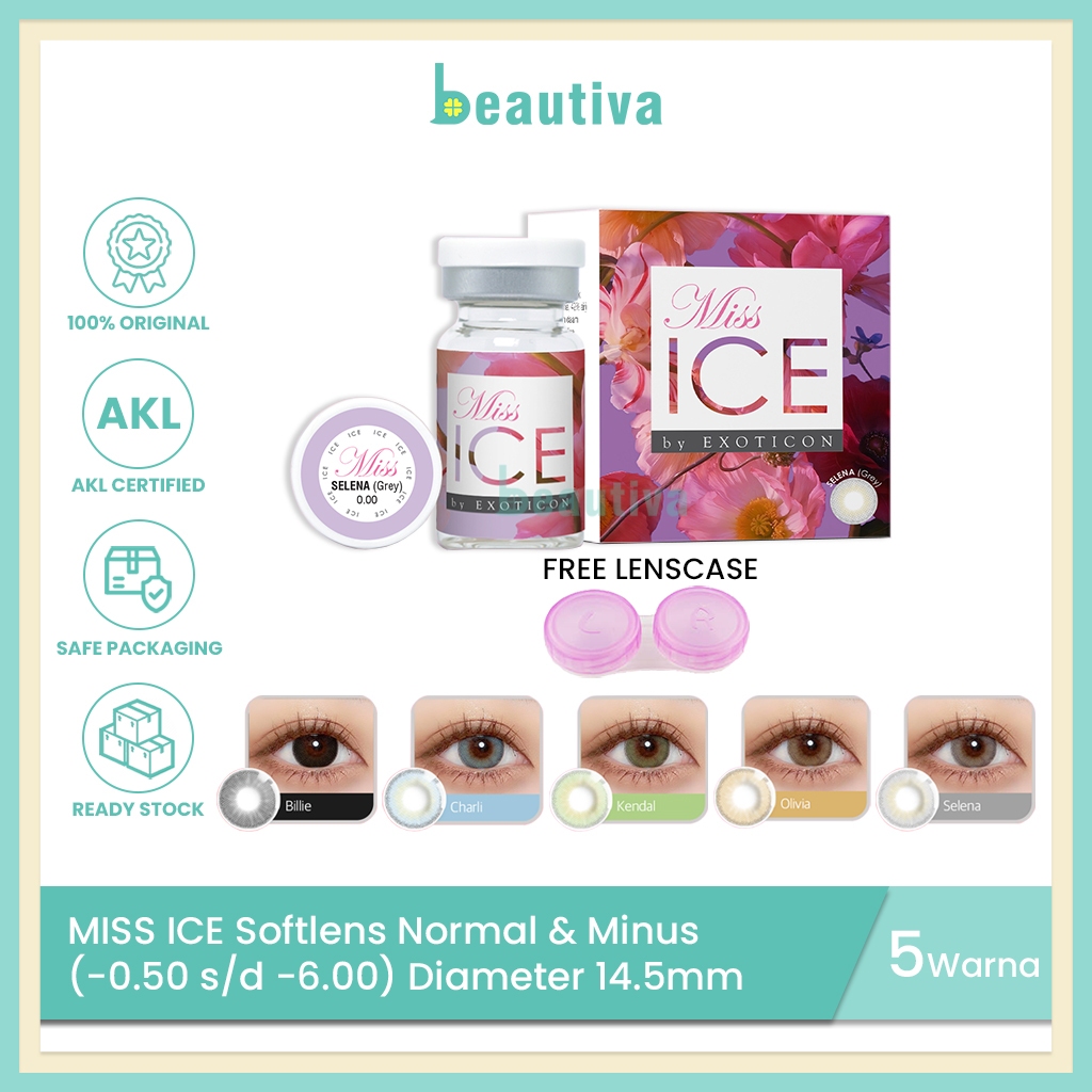 Jual MISS ICE Softlens Normal & Minus (-0.50 s/d -6.00) Dia.14.5mm ...