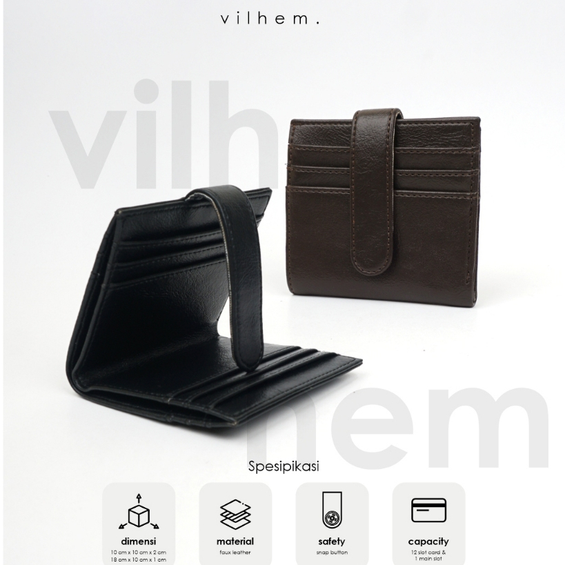 Jual VINGE VILHEM Dompet Tempat Kartu 12 Slot Pria Wanita Card Holder ...