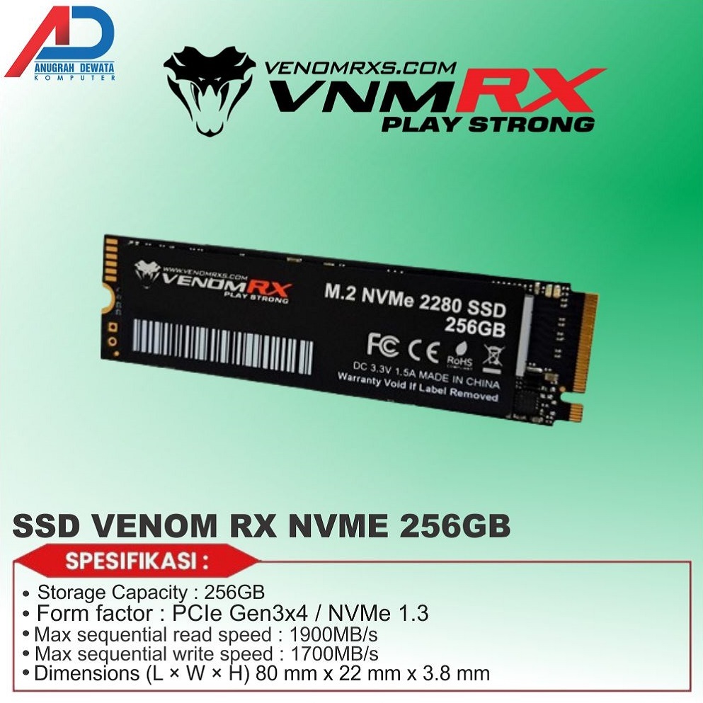 Jual SSD VENOMRX M.2 NVME 256GB | Shopee Indonesia