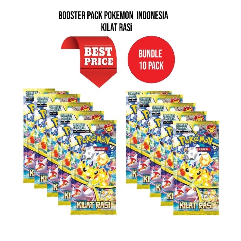 Jual kilat rasi bundle booster pack isi 10 original pokemon indonesia asli | Shopee Indonesia