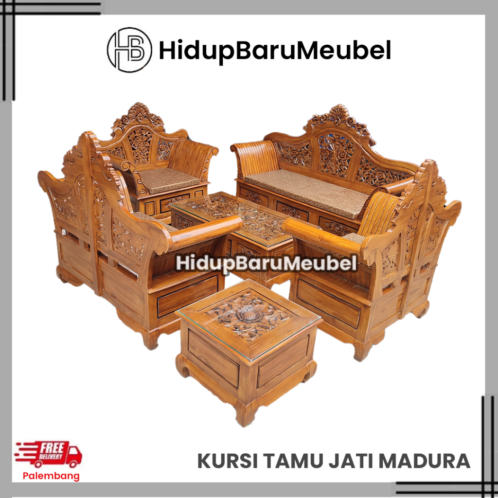 Jual KURSI MADURA KERANG / KORSI JATI JEPARA / BANGKU JATI UKIRAN ...