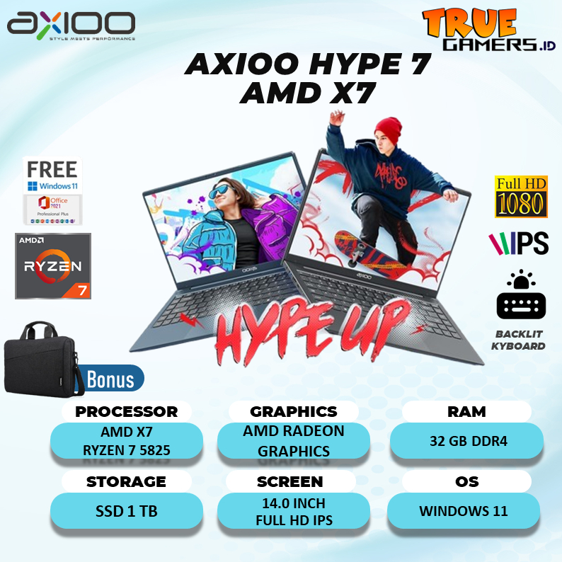 Jual Laptop Gaming Axioo Hype 7 Amd X7-2 Ryzen 7 Ram 32GB Ssd 1TB ...