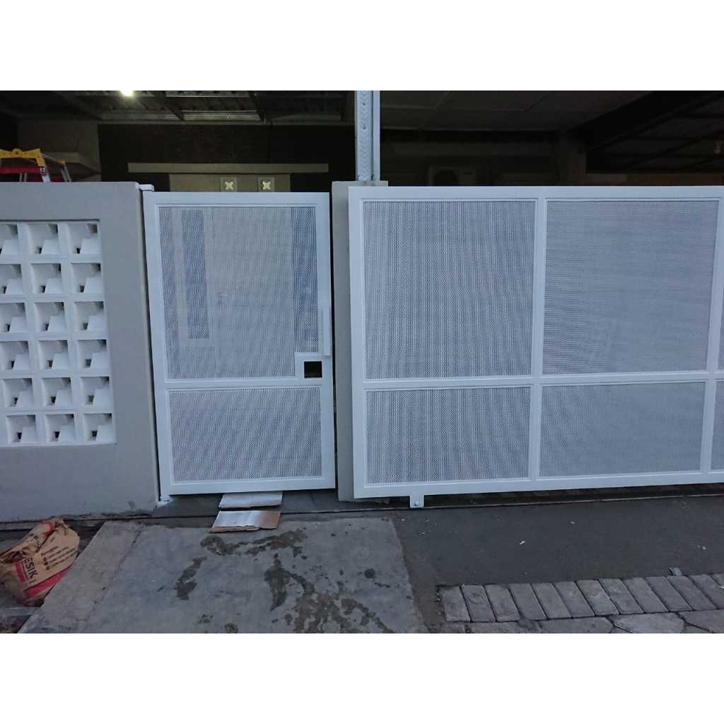 Jual pagar bahan besi perforated | pagar kekinian | Shopee Indonesia