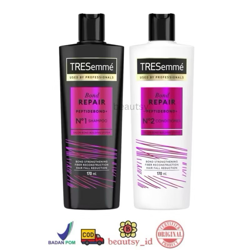 Jual Tresemme Bond Repair Shampoo Conditioner 170ml Hair Fall Control ...