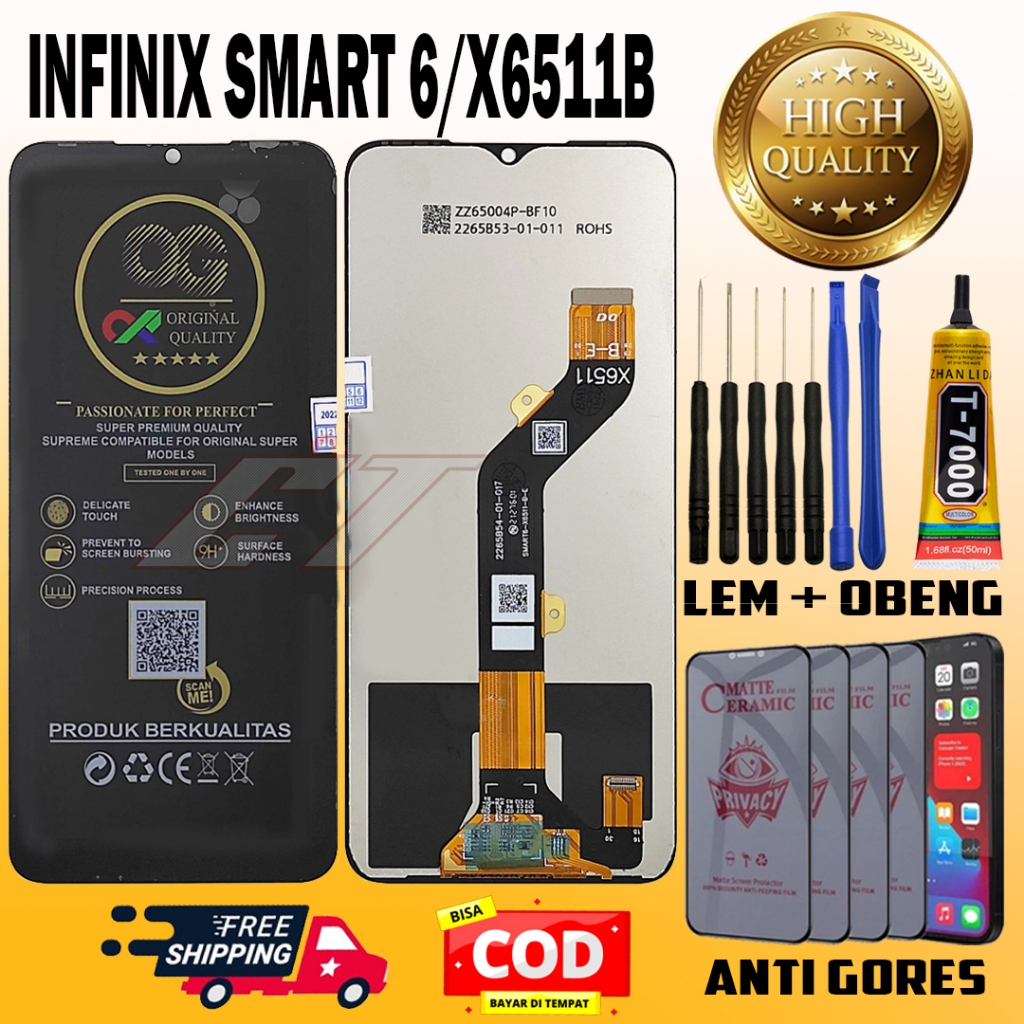Jual LCD TOUCHSCREEN INFINIX SMART 6/X6511B LAYAR SENTUH ORIGINAL ORI ...