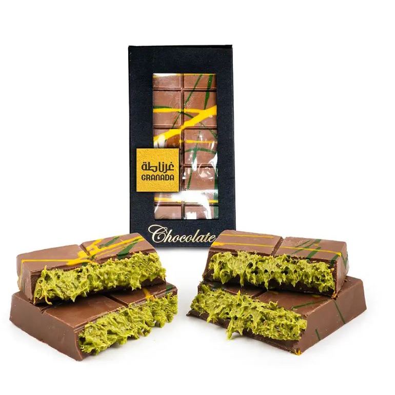 Jual GRANADA chocolate pistachio with kunafa 175 gram Coklat bar dubai viral | Shopee Indonesia