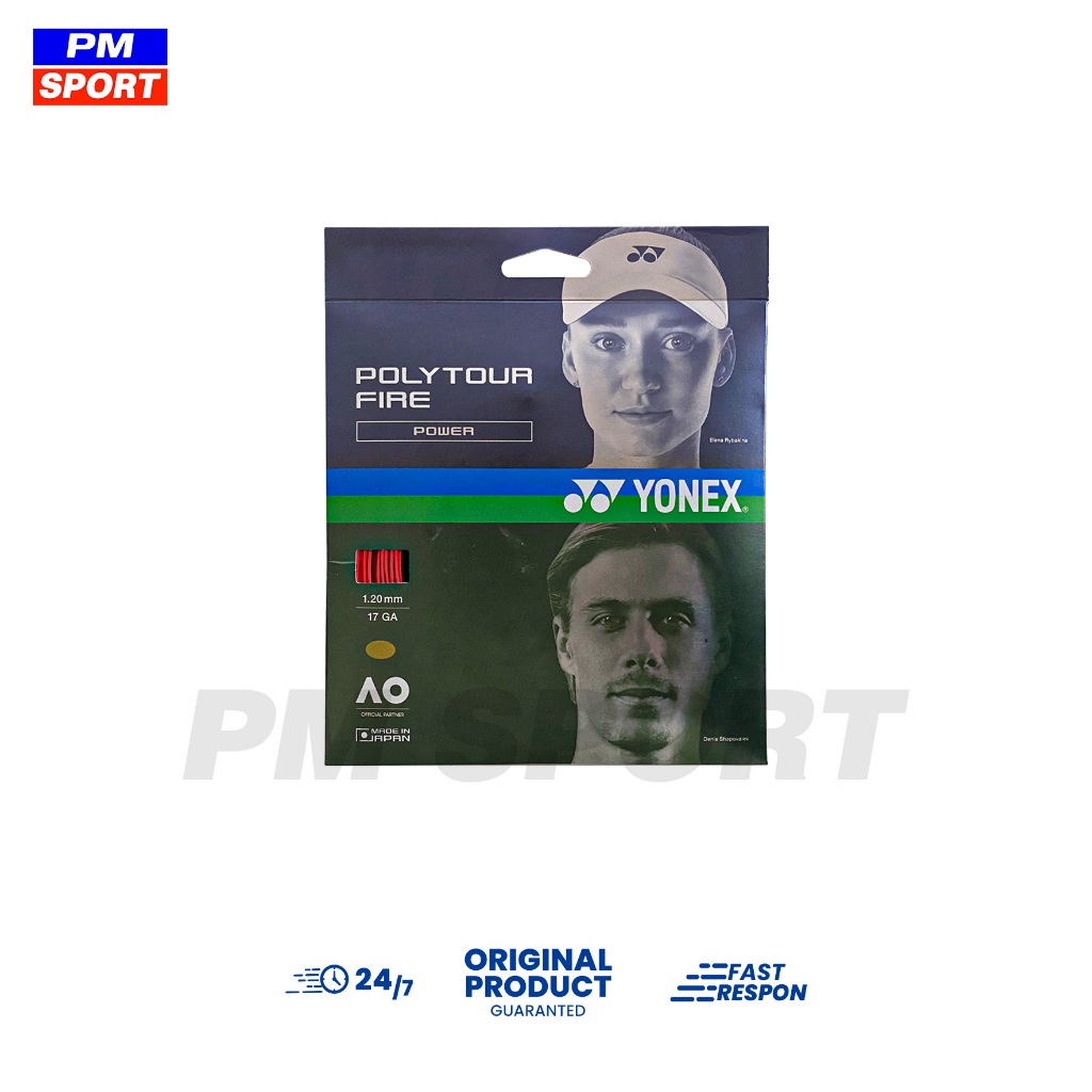 Jual SENAR RAKET TENIS YONEX POLYTOUR FIRE POWER 1.20MM / 17 GA STRING ...
