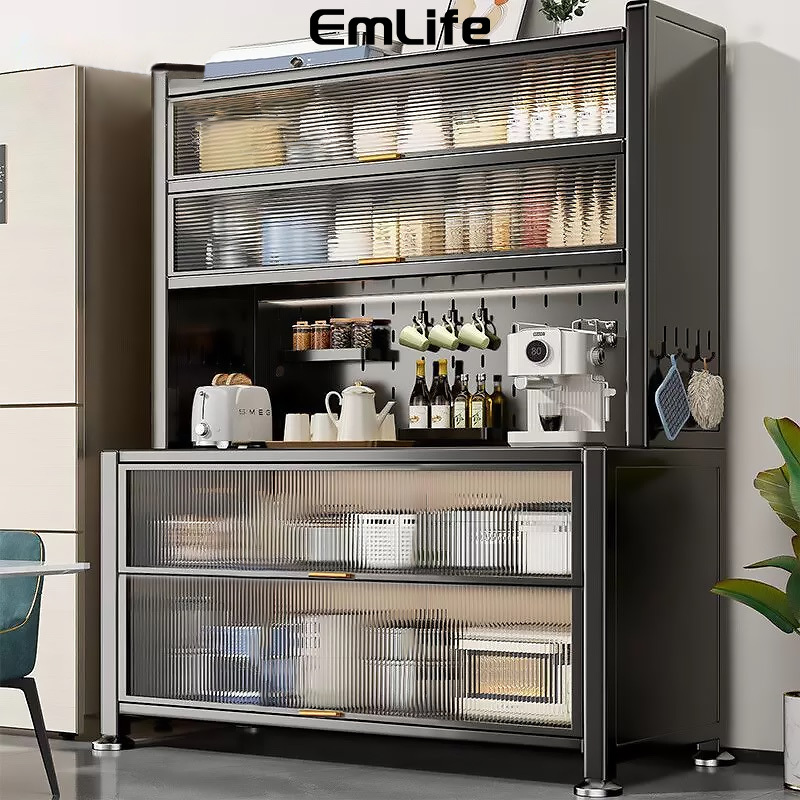 Jual Rak Dapur Lemari Dapur Dengan Pintu Rak Penyimpanan Microwave Oven ...