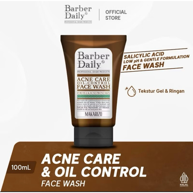 Jual [READY STOCK] Barber Daily Acne Care & Oil Control Face Wash 100mL ...