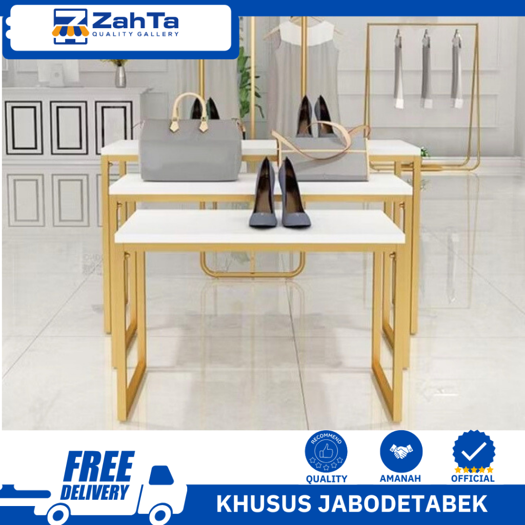 Jual ZAHTA - STANDING DISPLAY 1 SET MEJA STANDING TAS SEPATU | Shopee ...