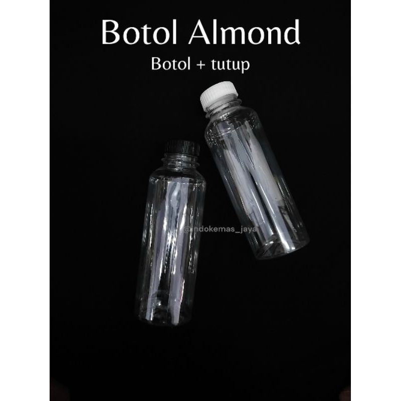 Jual Botol Almond 250ml/ Botol Minuman Plastik/ Botol Tutup Tinggi (isi ...