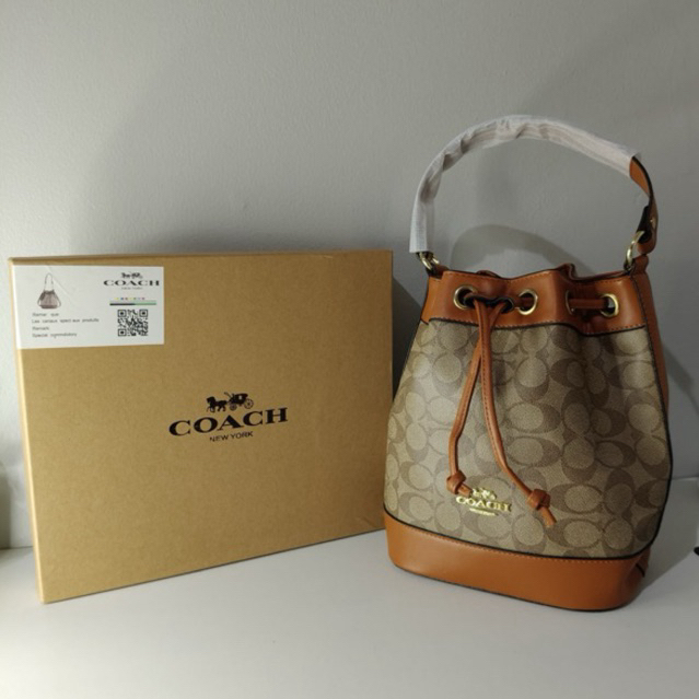 Jual Tas COC Bucket Serut Signature + Free Box | Shopee Indonesia