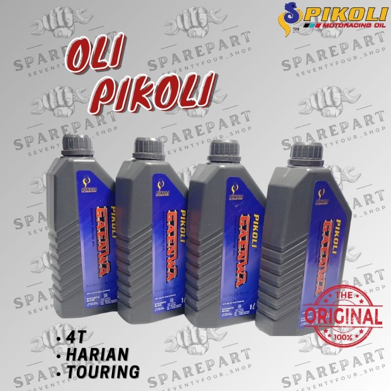 Jual OLI MOTOR PIKOLI 1 LITER GAENWA 4T 10W 40 ORIGINAL | Shopee Indonesia