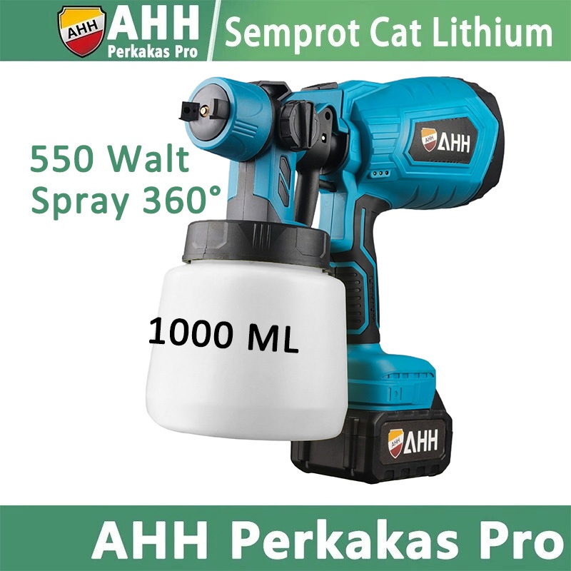 Jual AHH Perkakas Pro Pistol Semprot Cat Listrik Nirkabel Baterai ...