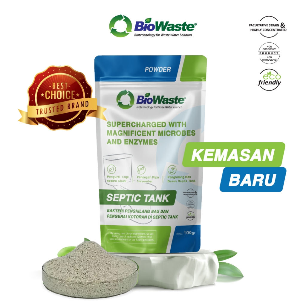 Jual BioWaste Septic Tank Cleaner Pengurai WC tersumbat/mampet 100gr ...