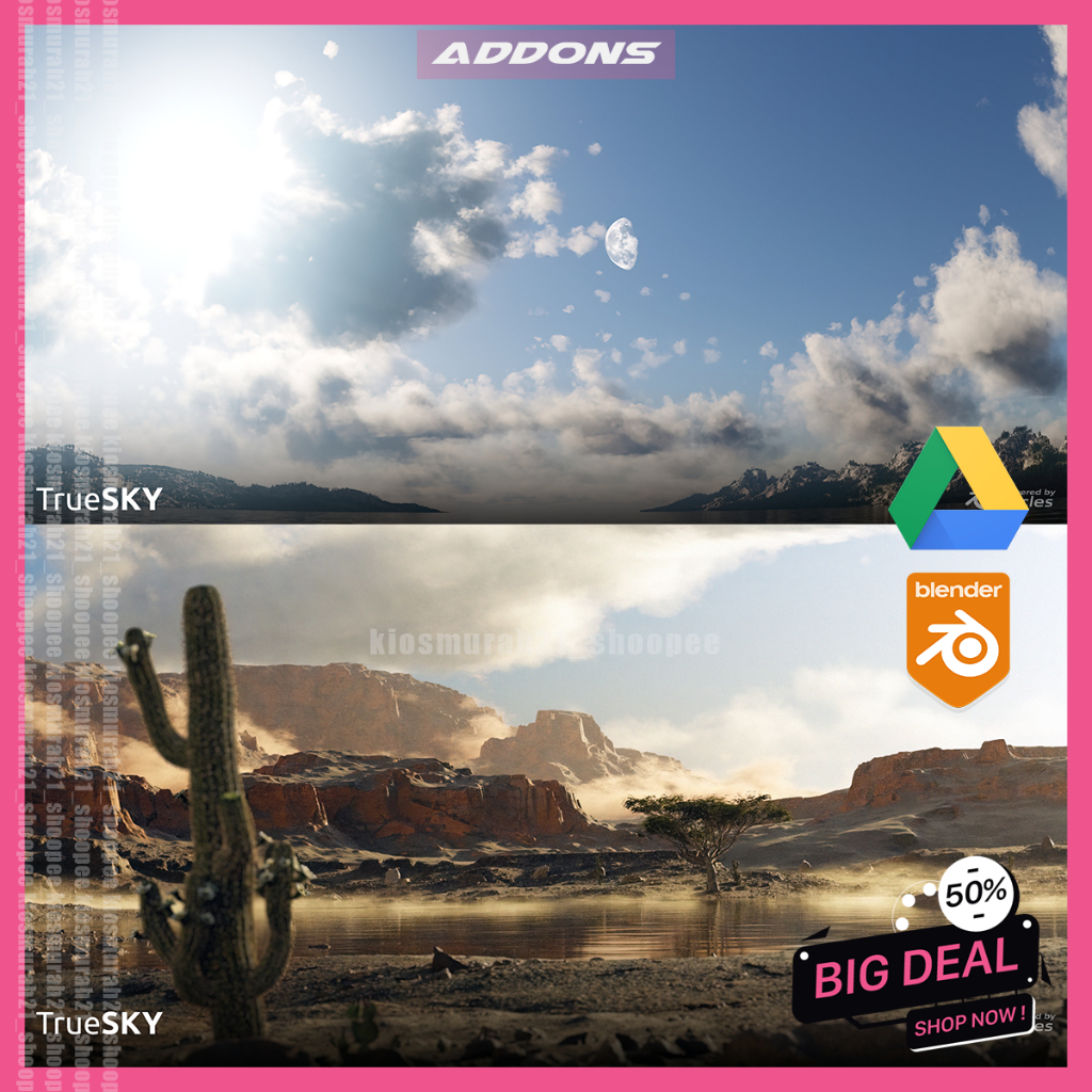 Jual True Sky 3D Blender addons Plugin Terbaru Blender 3D | Shopee ...