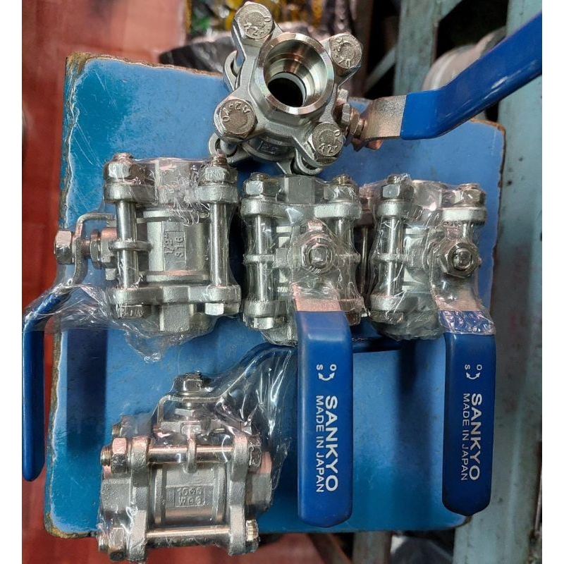 Jual Ball Valve 3pcs drat SANKYO ukuran dari 1/4" inch s/d 2" inch ...