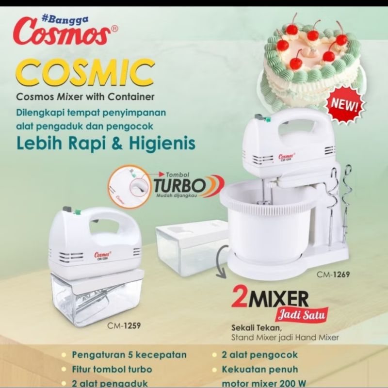 Jual MIXER COM COSMOS CM 1269 KAPASITAS 3,5 LITER | Shopee Indonesia