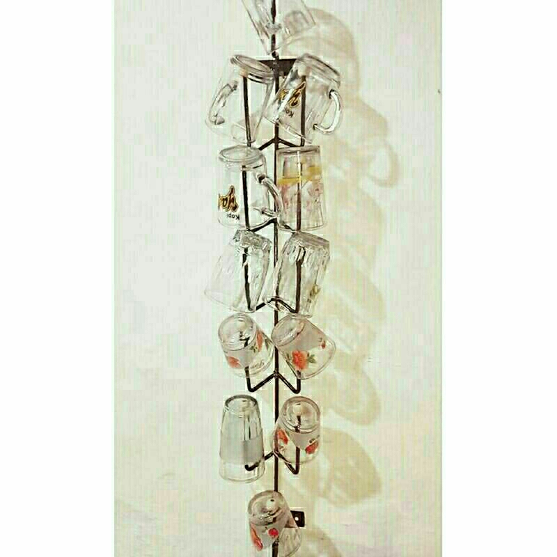 Jual RAK GANTUNGAN GELAS ISI 12 GELAS / RAK GELAS TEMPEL DINDING ...