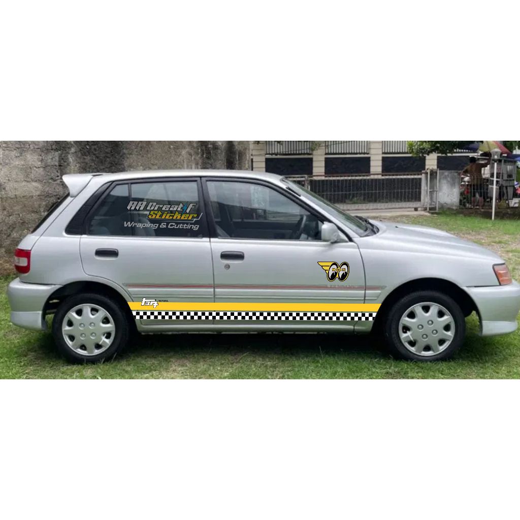 Jual cutting sticker polet LIS mobil side decal toyota starlet custom ...
