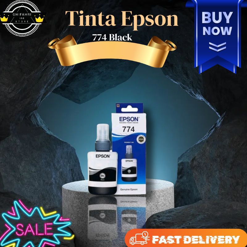 Jual tinta Epson 774 Black original | Shopee Indonesia