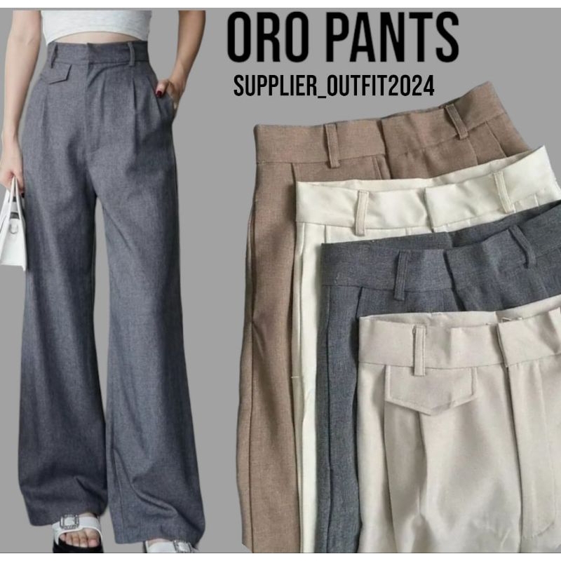 Jual ORO PANTS Women's trousers celana kerja Losee pants Haighwaist ...