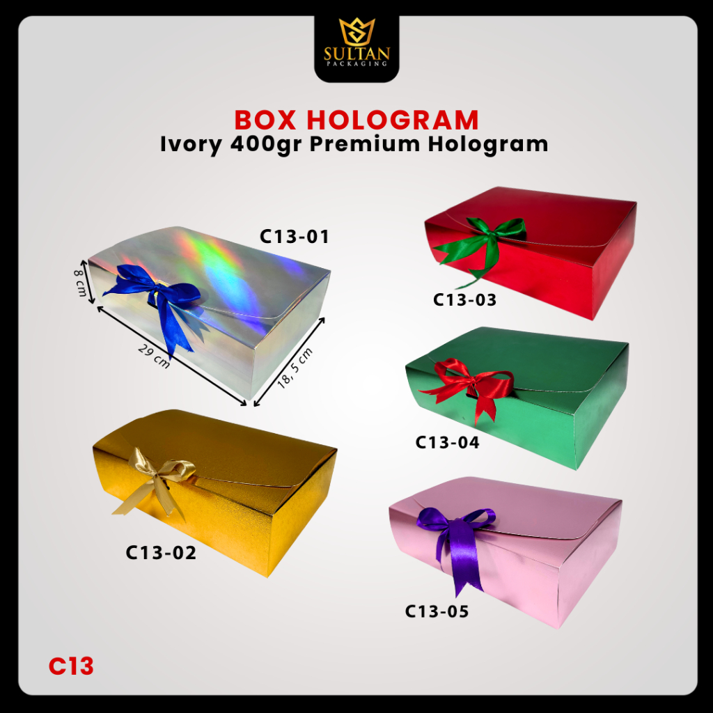 Jual Gift Box Hologram - Kotak Kado Premium Motif Hologram - Hampers - Kado - Bridesmaid ...