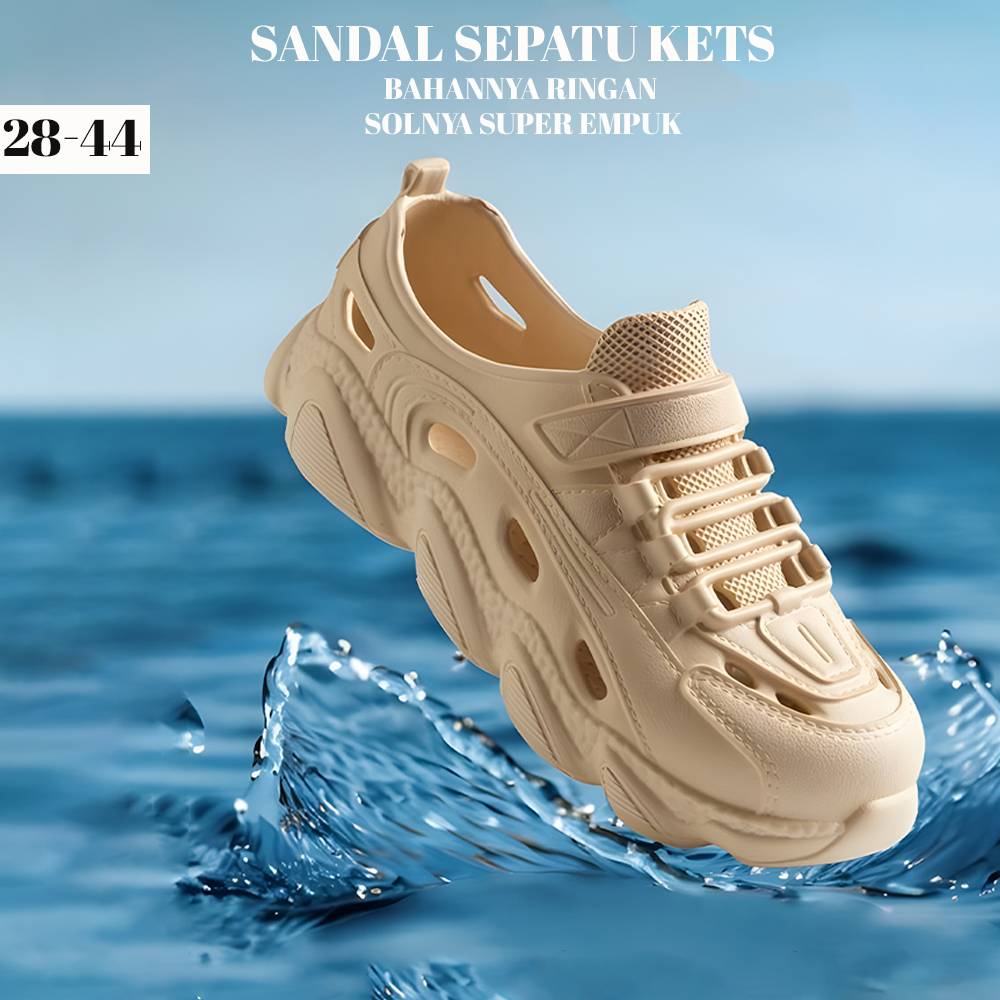Jual Sepatu Sandal Karet Cowok Ringan Sporty Olahraga Anti Air Memancing Dan Sandal Pantai ...