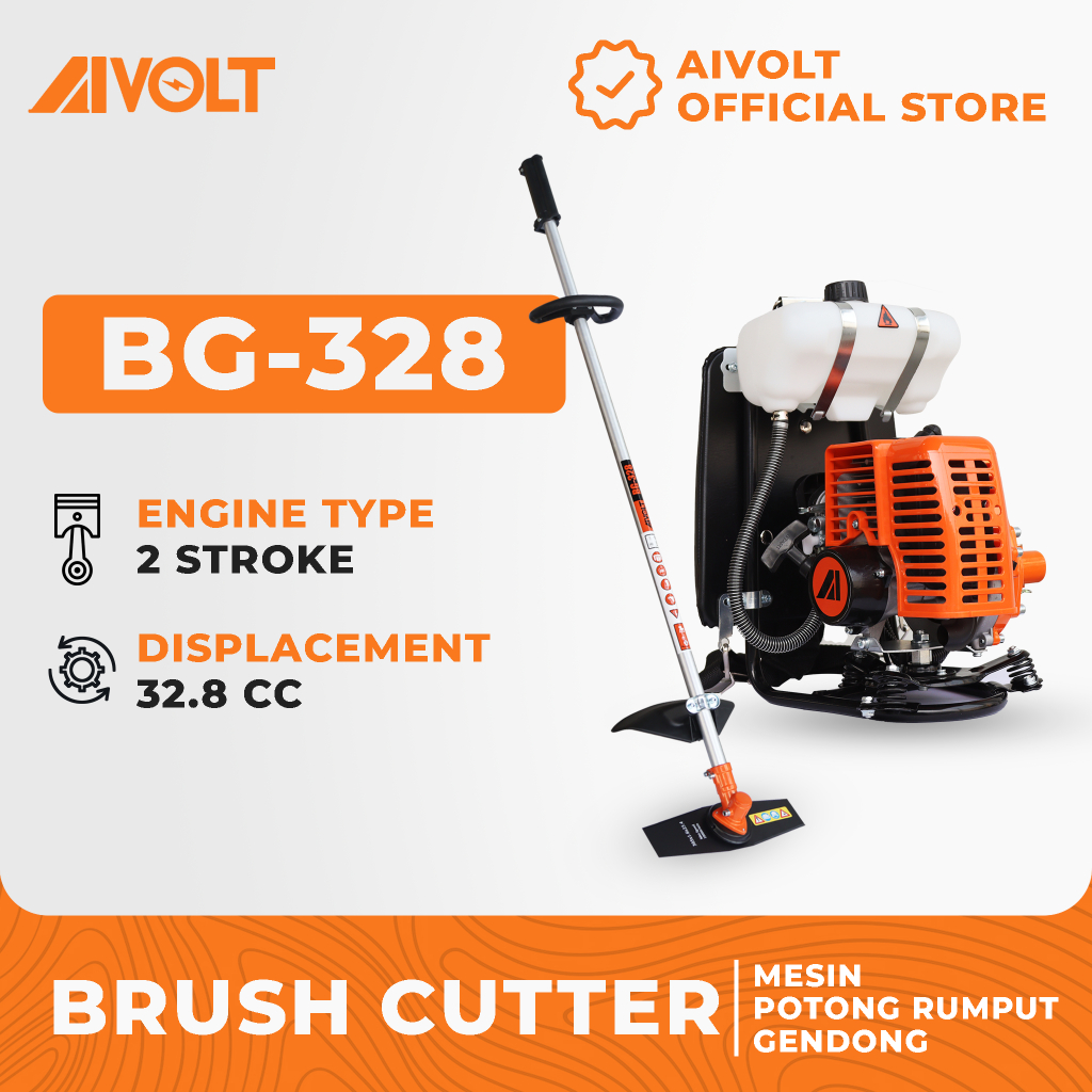 Jual Mesin Potong Rumput Gendong 2-Tak Aivolt Brush Cutter BG-328 | Shopee Indonesia