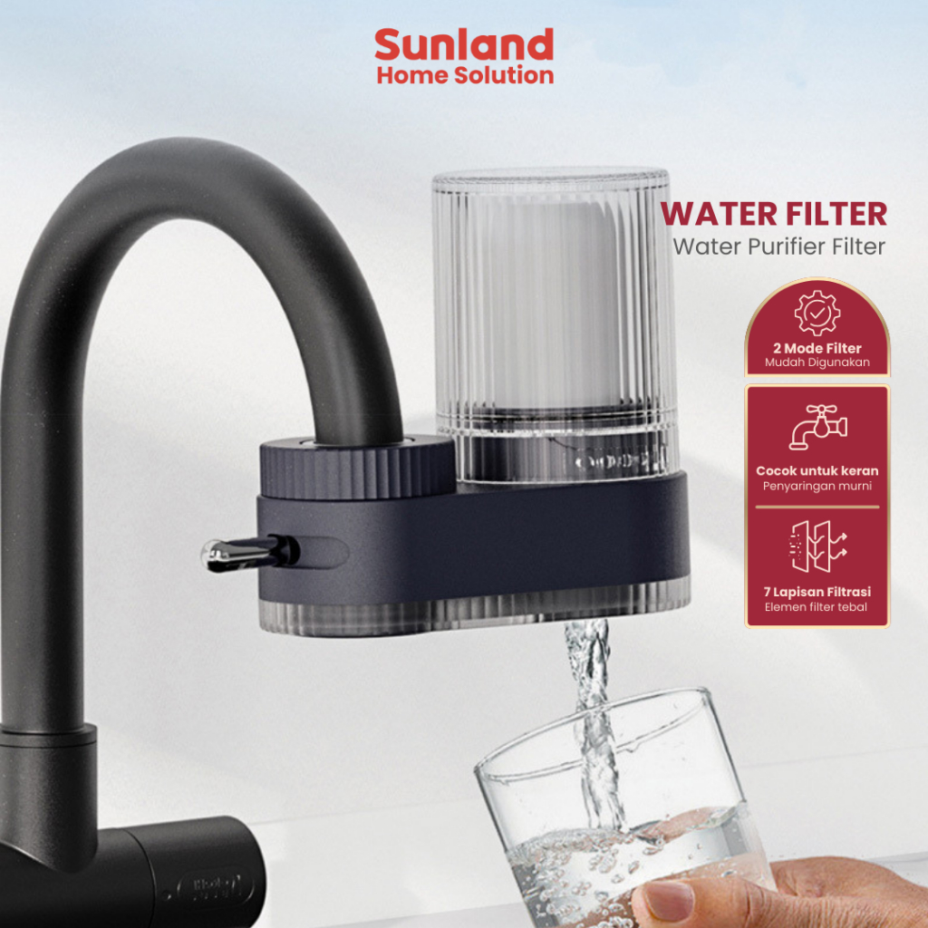 Jual SUNLAND Alat Penjernih Penyaring Saringan Air Kran Filter Keran ...
