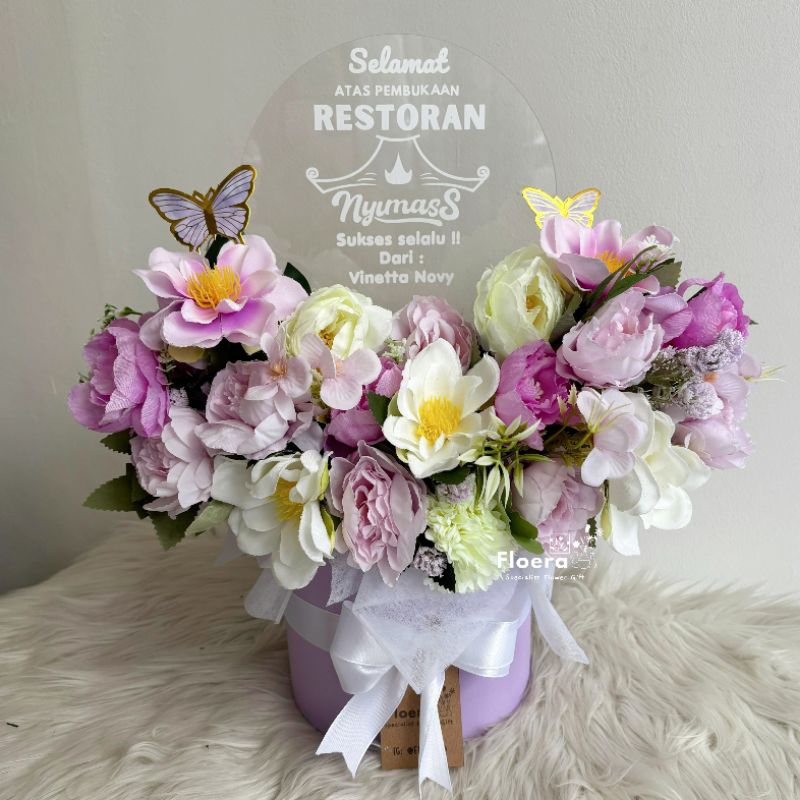 Jual Bloom box flower buket bunga karangan bunga size L akrilik custom ...