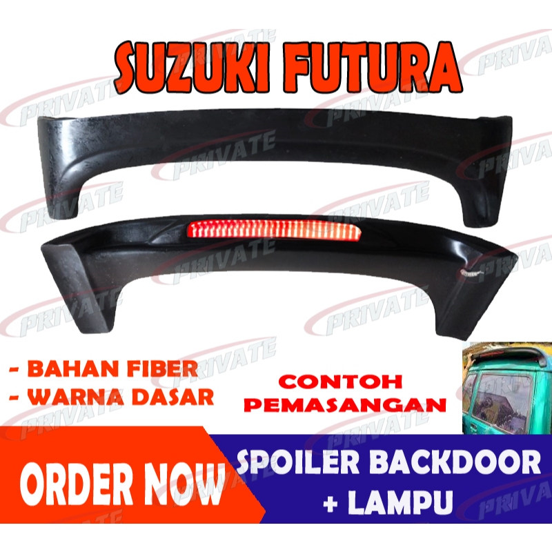 Jual Spoiler Backdoor Plus Lampu Fiber Futura Variasi Atas Atap Mobil ...