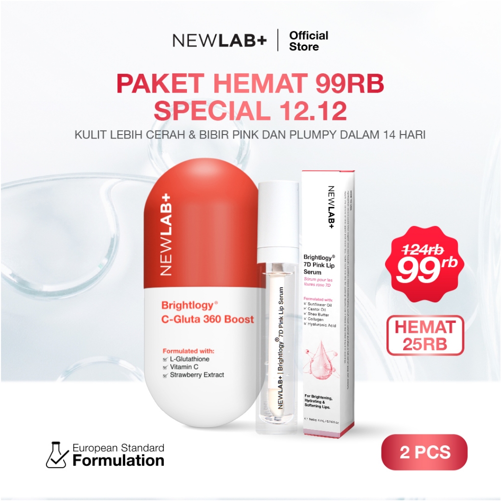 Jual [SPECIAL LIVE] NEWLAB Bundle Brightlogy C-Gluta 360 Boost & Lip ...
