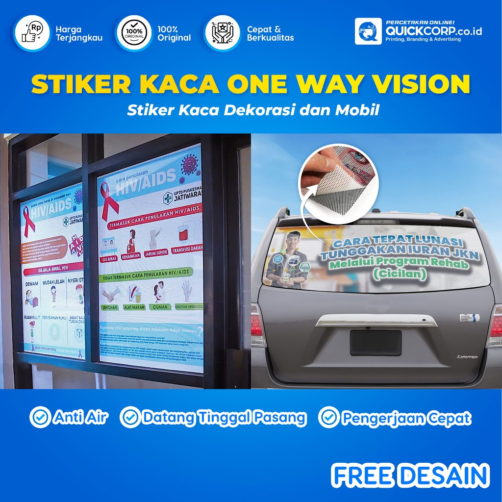Jual Stiker Kaca One Way Vision Bebas Custom - Untuk Rumah, Kantor ...