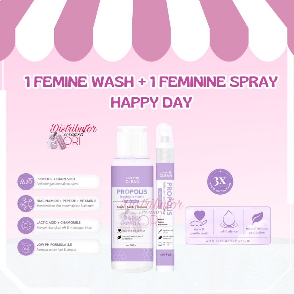 Jual Secret Clean Paket Propolis Feminine Care 2pcs | BUNDLING 2PCS ...