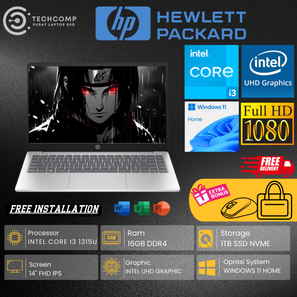 Jual LAPTOP HP 14 INTEL CORE I3 1315U GEN13 RAM 16GB 1TB SSD FHD IPS ...