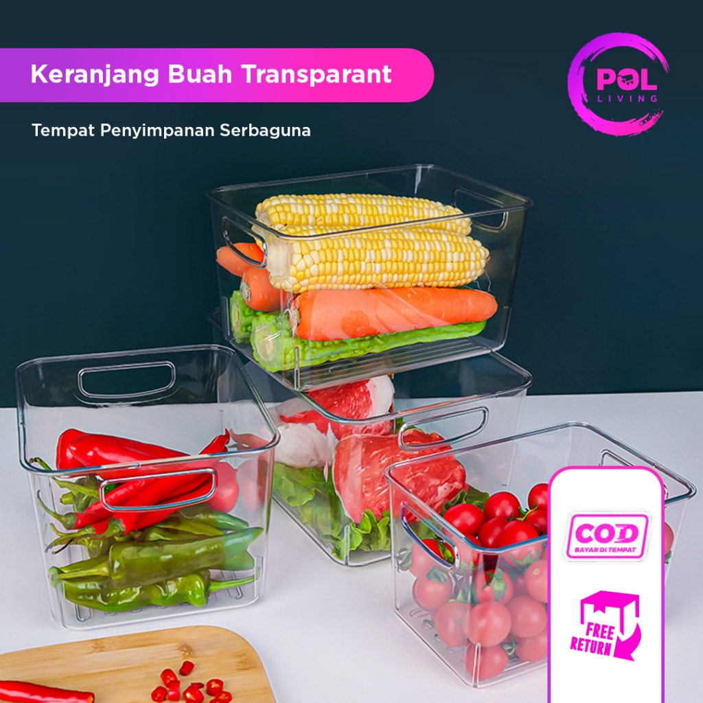 Jual POL - Kontainer Makanan Kulkas Transparan | Shopee Indonesia