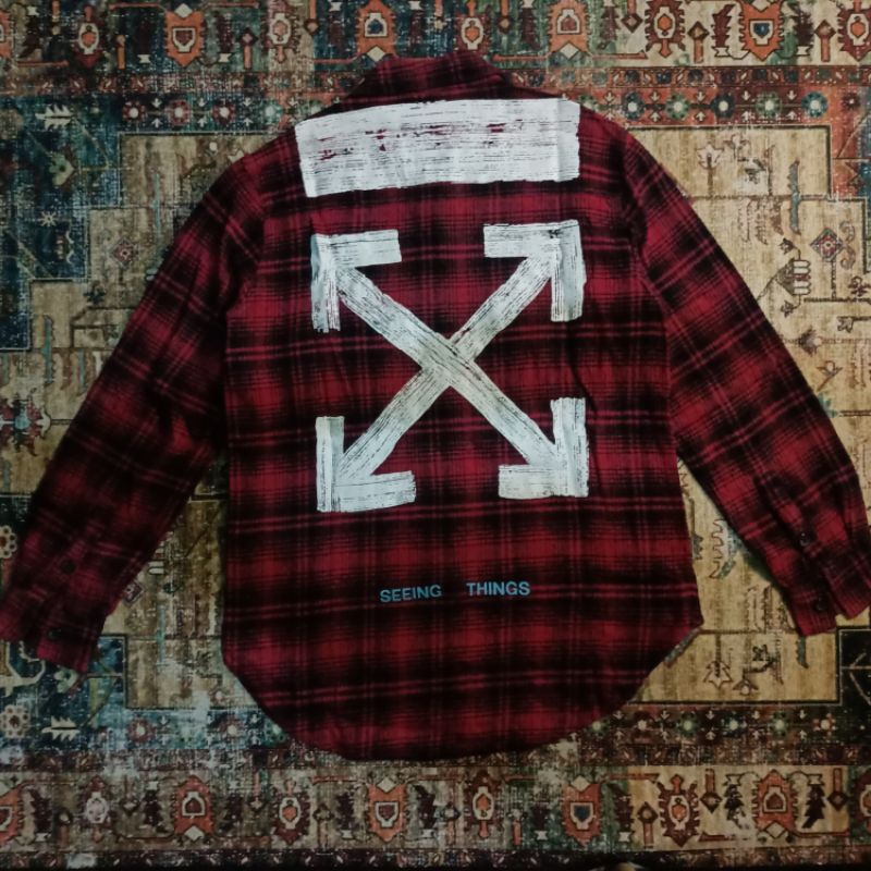Jual kemeja off white second | Shopee Indonesia