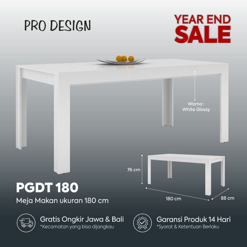 Jual [PROMO AKHIR TAHUN] Pro Design Meja Makan | Shopee Indonesia