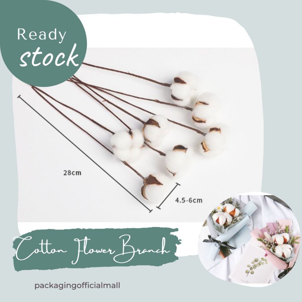 Jual COTTON FLOWER / KEPALA BUNGA PALSU / BUNGA BUKET / BUNGA KERING ...