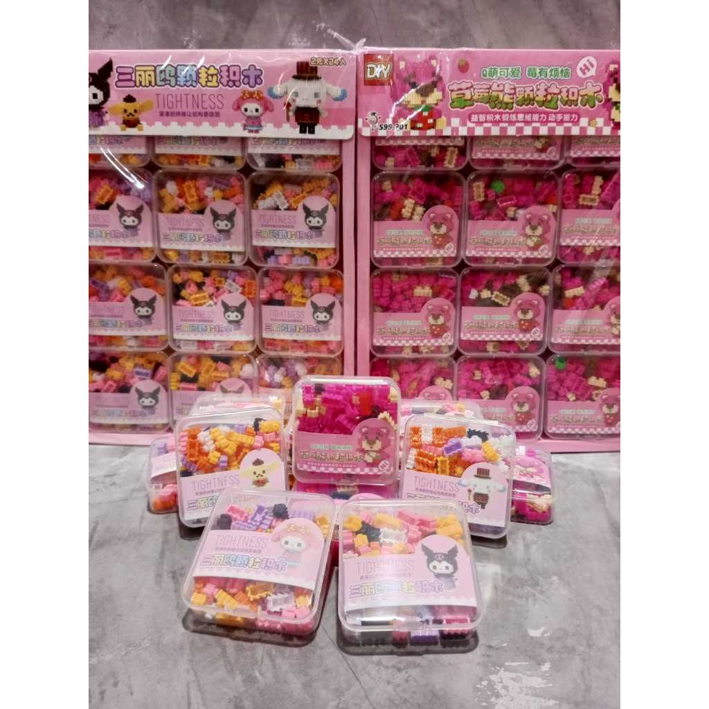 Jual READY MAINAN ANAK LEGO BRICK BESAR KECIL MODEL DONAT KARAKTER ...