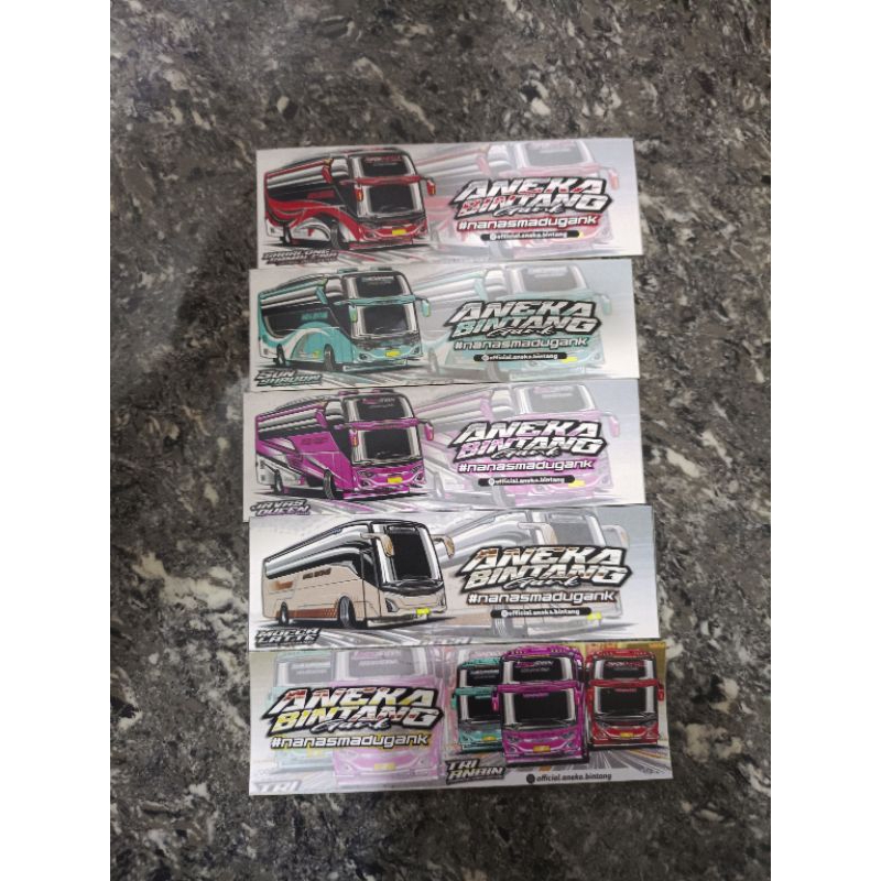 Jual Stiker bus terbaru original aneka bintang jetbus 5 isi 5 pcs ...