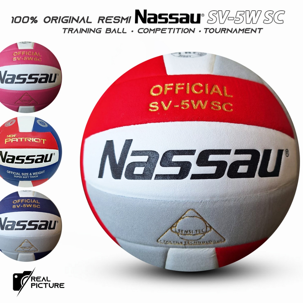 Jual Bola Voli Voly NASSAU Original 100% Resmi SV-5W SC Volley Volly ...