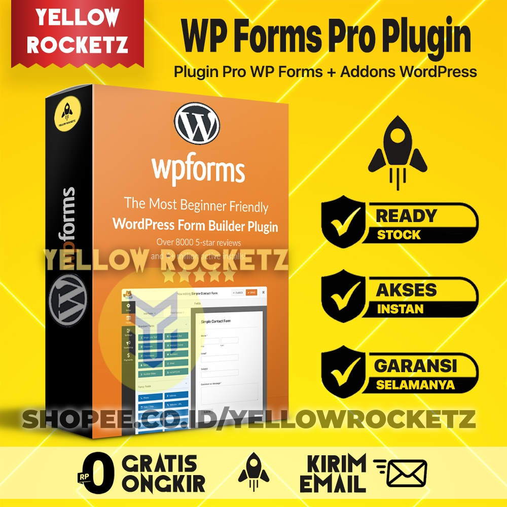 Jual WP FORMS PRO WP Plugin - Plugin Form untuk Wordpress Plugin Lifetime + Update | Shopee ...
