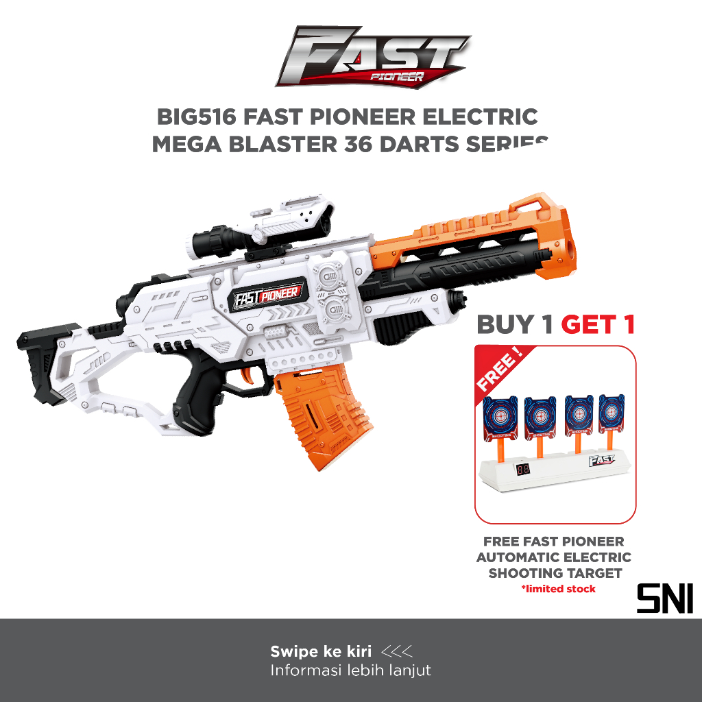 Jual Fast Pioneer - Mega Blaster 36 Darts Series / Mainan Tembakan Anak ...