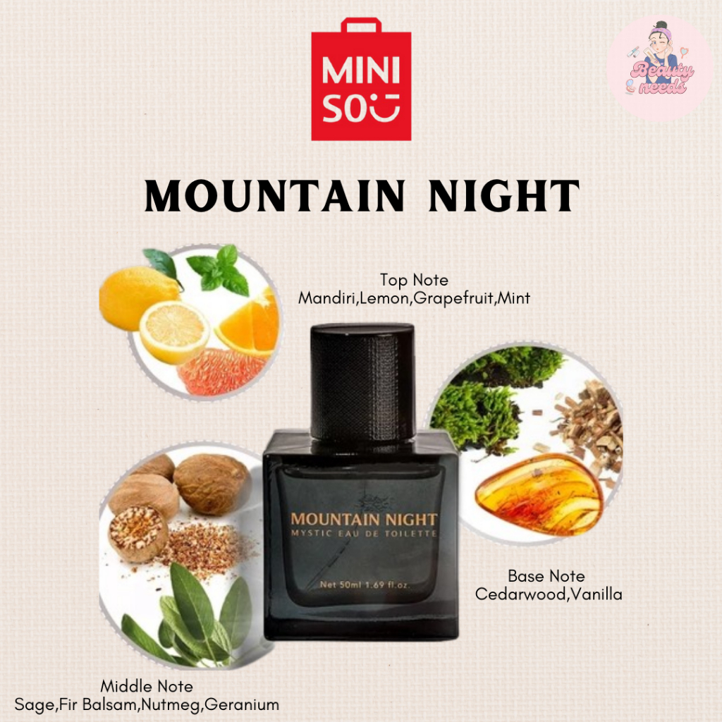 Jual MINISO PARFUME MOUNTAIN NIGHT 50ML | Shopee Indonesia