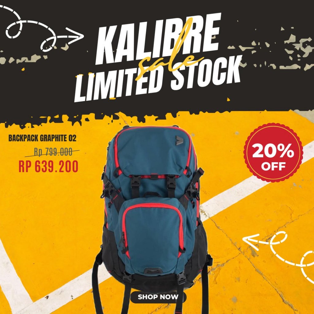 Jual Kalibre Backpack Graphite 02 21L 910995443 | Shopee Indonesia